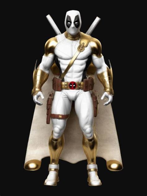 Deadpool In Blue And Gold As A God Download Free 3d Models