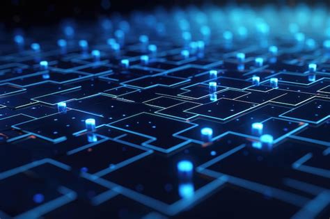 Abstract Blue Circuit Board Background Technology Concept 3d Rendering Abstract Digital