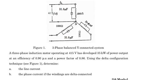 Solved Figure 1 3 Phase Balanced Y Connected Systema