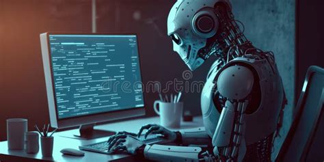 Artificial Intelligence Robot Using Computer Software For Gpt Binary