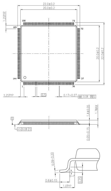 P LQFP144 2020 0 50 002 Toshiba Electronic Devices Storage Corporation Americas United