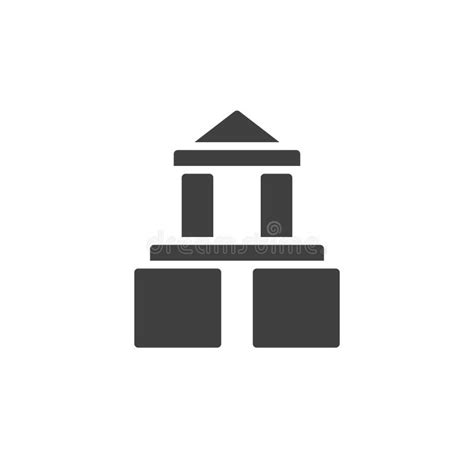 Toy Blocks Stacked Vector Icon Stock Vector Illustration Of Pictogram