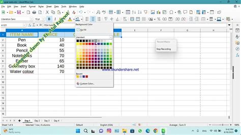 Macros In Libre Office Calc Youtube