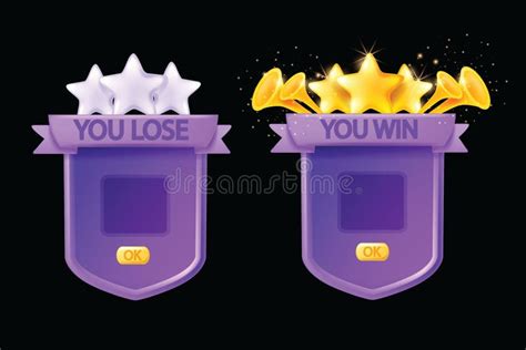 D Game Frame UI Shield Background Vector Victory Player Award Winner Level Up Menu Board