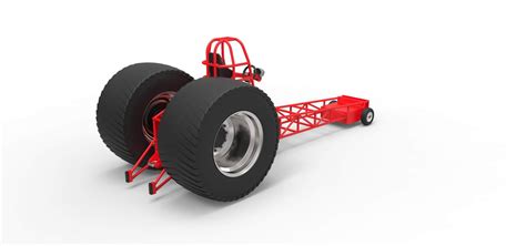 Chassis For Pulling Tractor 3d Model By Techitemsrock