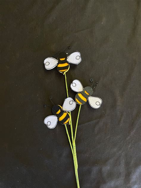 Spring Three Bumblebee Bee Pick Etsy