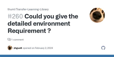Could You Give The Detailed Environment Requirement Issue Thuml Transfer Learning