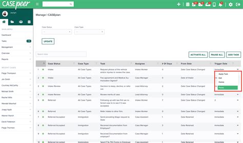 Pause Caseplan Tasks Casepeer