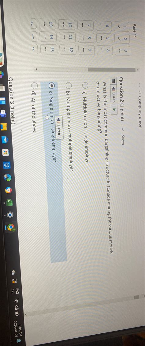 Solved Page 1:Question 2 (1 ﻿point) ﻿SavedListenWhat is the | Chegg.com