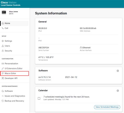Meeting Controls For Cisco Endpoints Pexip Infinity Docs