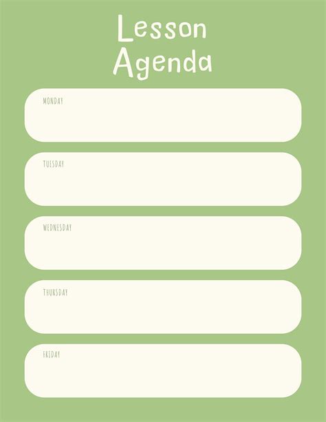 Schedule Class 23 Customizable Schedule Template Shutterstock