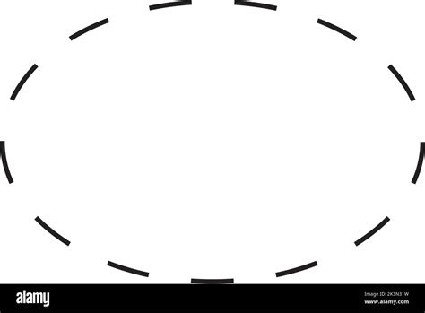 Ellipse Symbol Dashed Shape Vector Icon For Creative Graphic Design Ui Element In A Pictogram