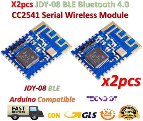 Tecnoiot 2pcs Jdy 08 Ble Bluetooth 40 Uart Transceiver Module Cc2541