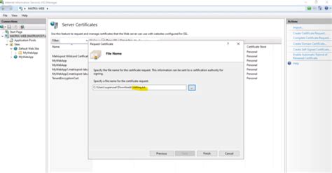 how to request a certificate from an internal pki ad cs by using the certreq command without