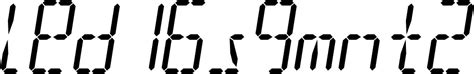 Led 16 Segment 2 Italic Font