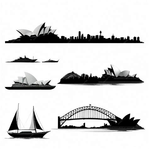 Sydney Vector Set White Background Isolated A High Premium Ai Generated Vector
