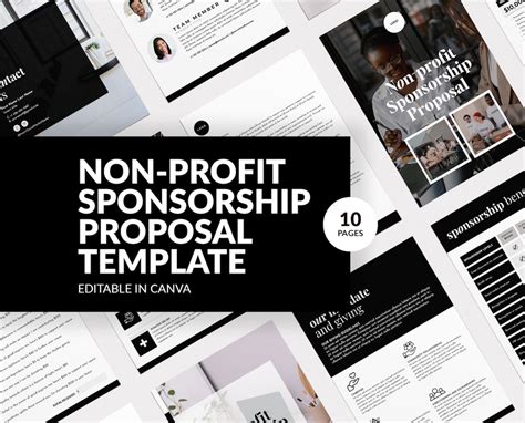 Non Profit Event Sponsorship Package Canva Template 85x11in Etsy