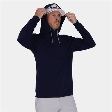 Performance Golf Hoodie Navy Blue Avalon Modern Golf Apparel