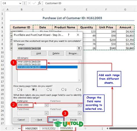 how to create pivot table in excel for different worksheets excel untold