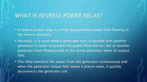 Reverse Power Relay Ppt