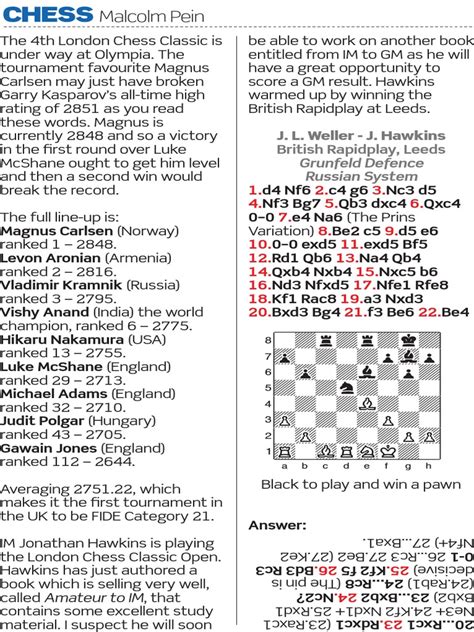 Sunday Chess Column Pdf Board Games Competitive Games