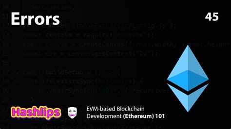 errors evm based blockchain development ethereum 101 part 45 youtube