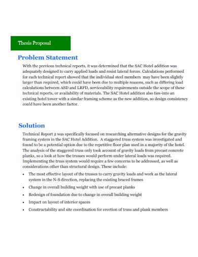 Free 10 Proposal Problem Statement Samples Project Grant