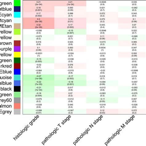 Module Trait Associations Were Evaluated By Correlations Between Mes