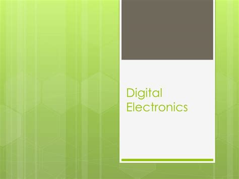 PPT Digital Electronics PowerPoint Presentation Free Download ID 2164000