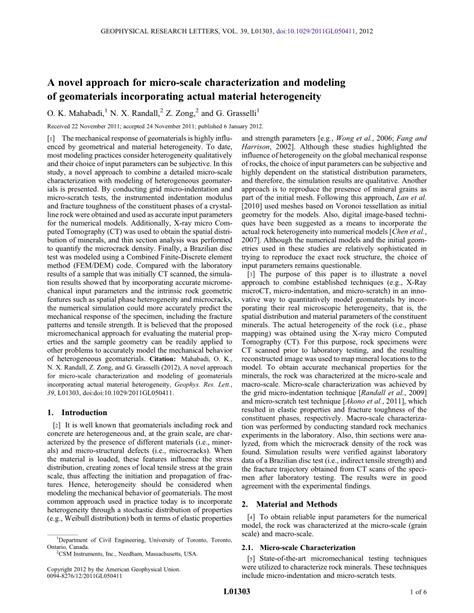 Pdf A Novel Approach For Micro Scale Characterization And Modeling Of Geomaterials