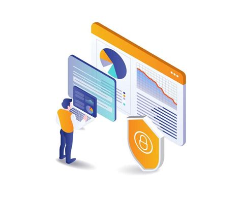 Premium Vector Man Analyzing Business Technology Security Data