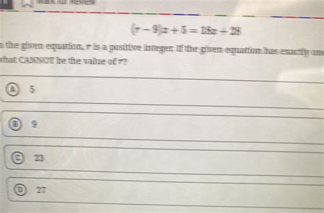 Solved R 9x519x28 N The Given Equation R Is A Positive Integer