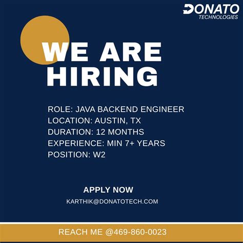 Hiring Javadeveloper Backendengineer Springboot Hibernate Awsjobs