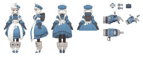 Safebooru 1girl 723 Chfhrqur Absurdres Apron Arms At Sides Backpack