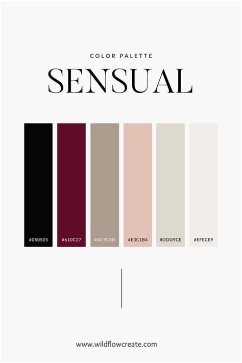 Sensual Colour Palette For Branding Design Inspiração De Cores Paleta De Cores Paleta De