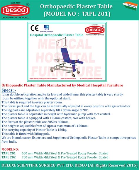 Hospital Orthopaedic Plaster Table Manufacturer Supplier And Exporter