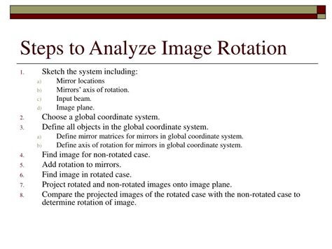 PPT Calculation Of Image Rotation In Scanning Optical Systems Tutorial PowerPoint Presentation