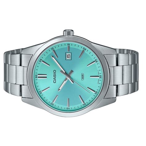 Casio Standard Analog Stainless Steel Mint Blue Dial Quartz Mtp Vd03d 2a3 Mens Watch