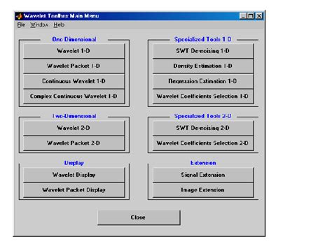 Wavemenu Wavelet Toolbox Wavemenu Wavelet Toolbox