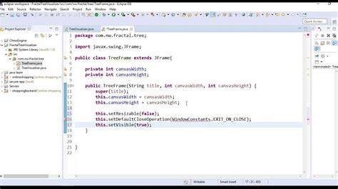 Java Fractal Tree Visualizer Jframe Youtube