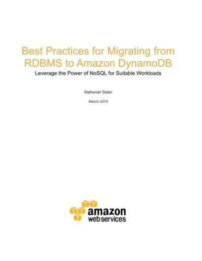 Migration Best Practices Rdbms To Dynamodb