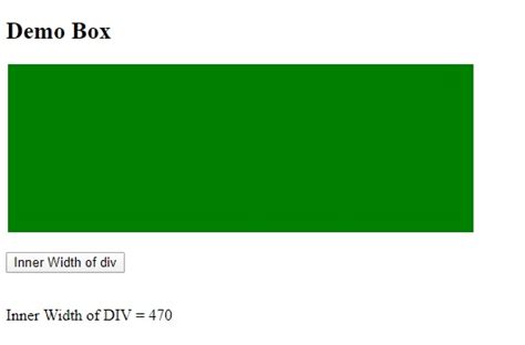 Jquery Innerwidth With Example