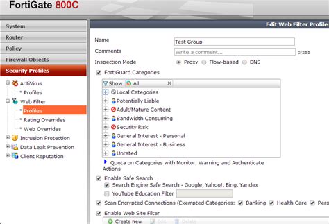Fortiguard Web Filter Profile Authenticate Once For All Categories Security Spiceworks