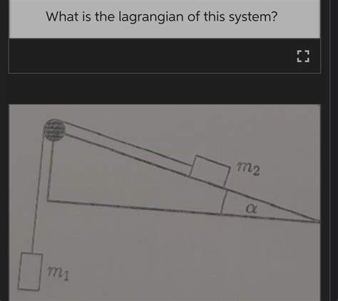 Solved What Is The Lagrangian Of This System
