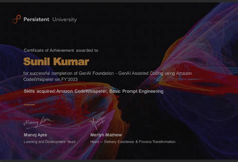 Sunil Kumar On Linkedin I Am Pleased To Share That I Have Recently