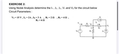 Solved EXERCISE Using Nodal Analysis Determine The Chegg