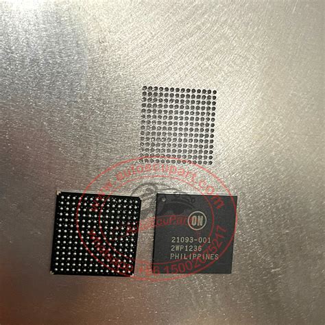 1pcs 90*90mm Stencil + 2pcs New 21093-001 BGA Chip for Delphi MT22.1 E ...
