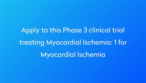 1 For Myocardial Ischemia Clinical Trial 2024 Power