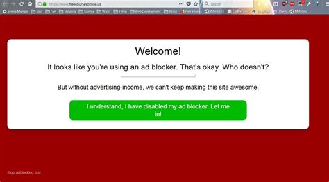 Https Freecoursesonline Us UBlock Origin Issue Reek Anti Adblock Killer GitHub