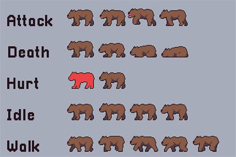 Enemies Character Pixel Art By Free Game Assets Gui Sprite Tilesets